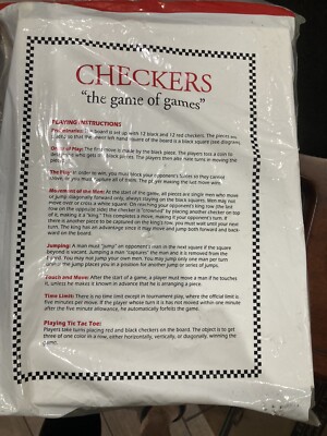 Multiflex Designs Jumbo Floor Checkers Large Rug Game Complete Made In ...