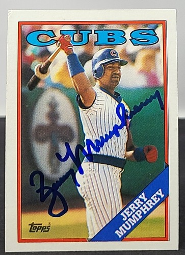 JERRY MUMPHREY Signed Autographed 1988 Topps Baseball Card #466 Chicago ...