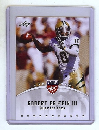 ROBERT GRIFFIN III "RG3" 2012 LEAF "YOUNG STARS" ROOKIE CARD! HEISMAN ...