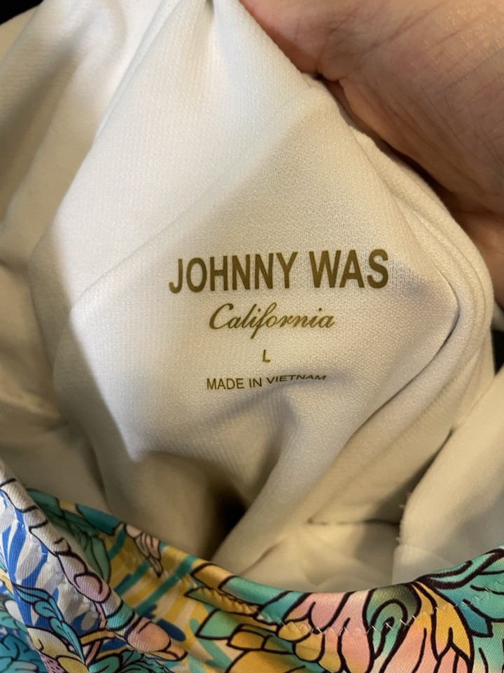 Johnny Was California One Piece Wrap Swimsuit Blue Fish Ocean Print ...