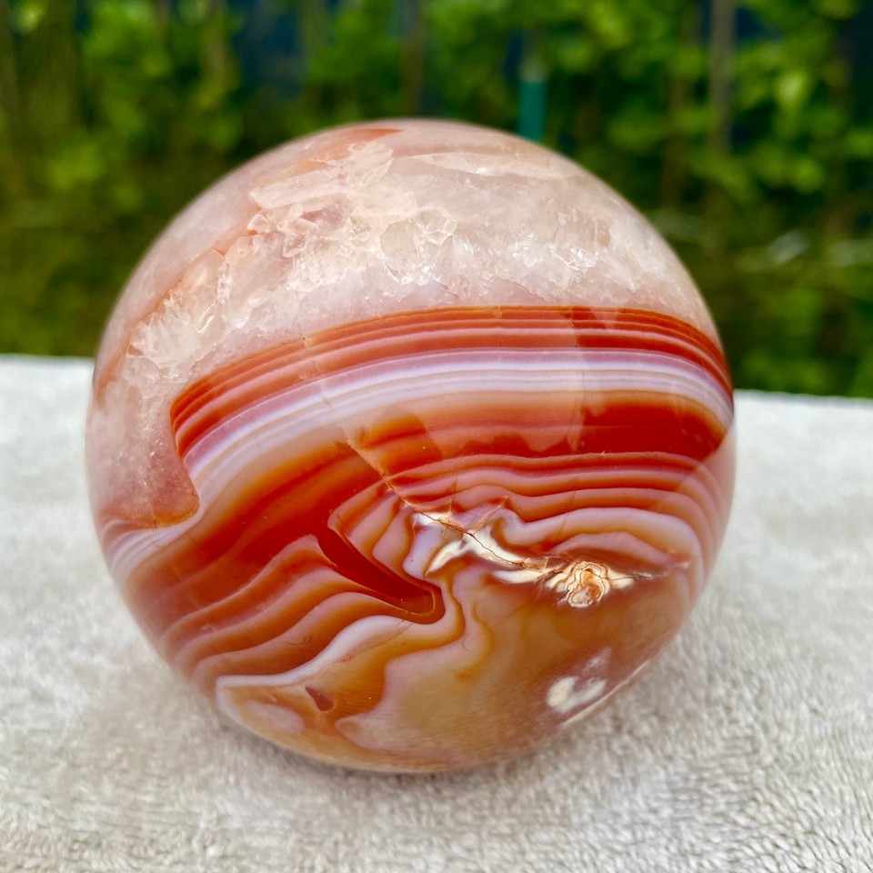 395G Striped Agate Ball Sphere reiki healing gem | eBay
