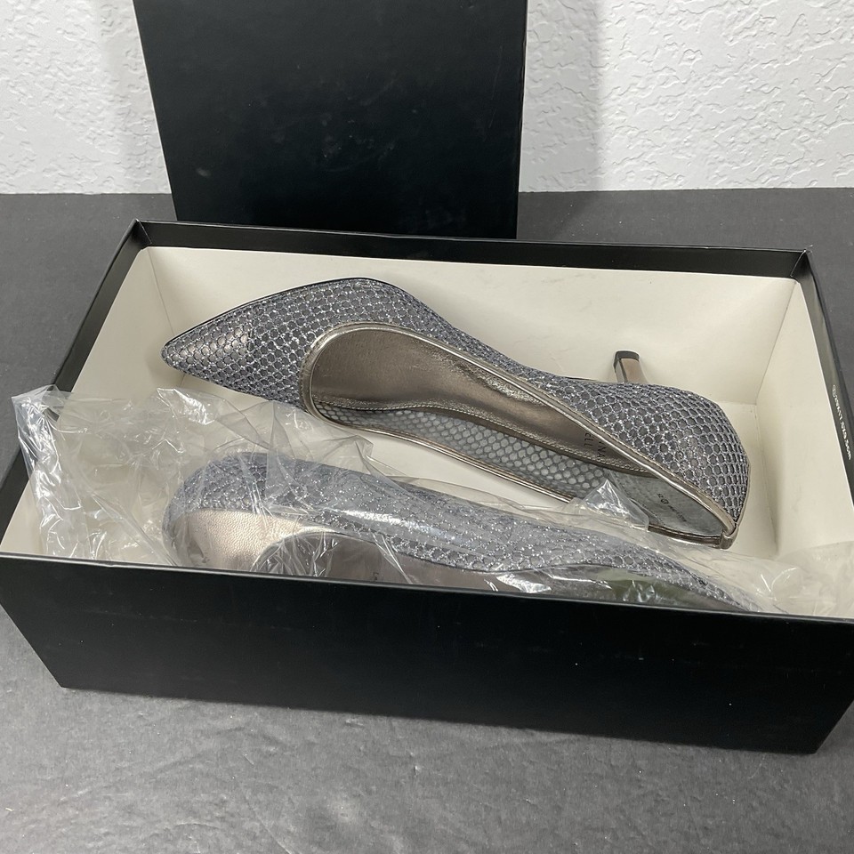 Adrianna Papell Shoes Womens Sz 7M Gunmetal Honeycomb Lois Pump Evening ...