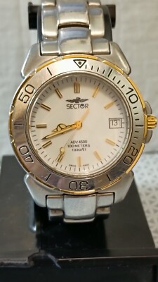 SECTOR ADV 4500 Men's Watch Swiss Quartz Stainless Steel 39 mm 10 ATM ...
