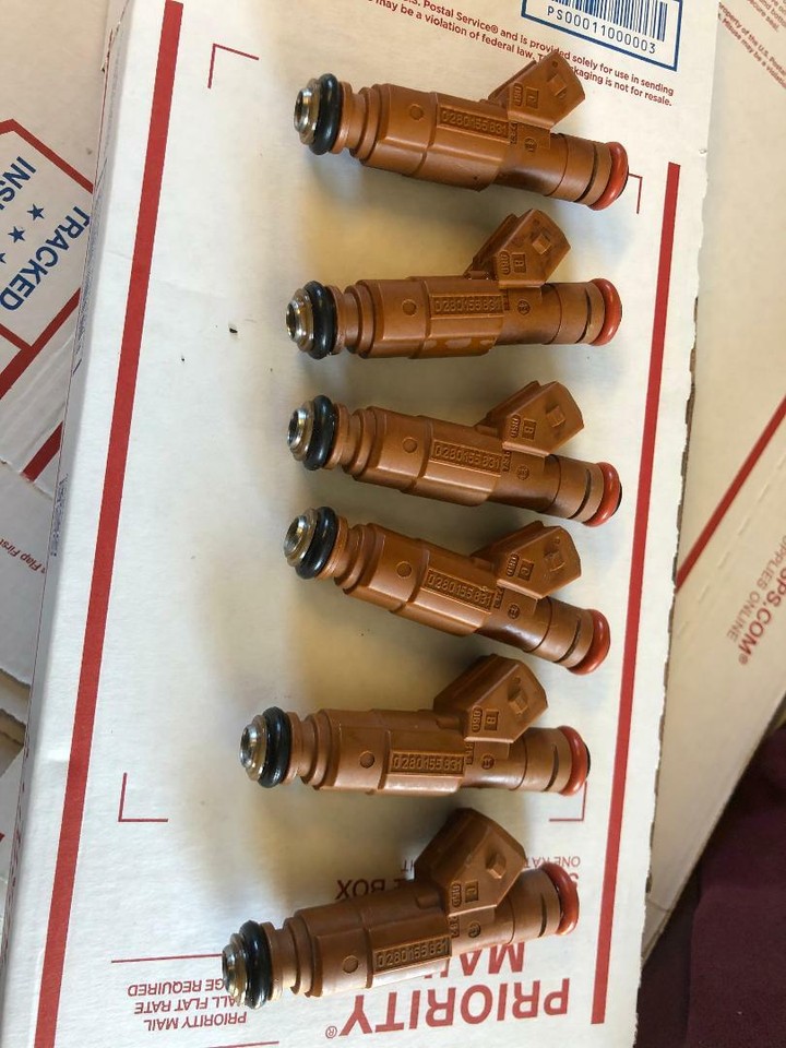 6 - BOSCH 30lb Fuel Injectors VW VR6 Porsche 911 BMW M3 M30 E30 E28 E36 ...