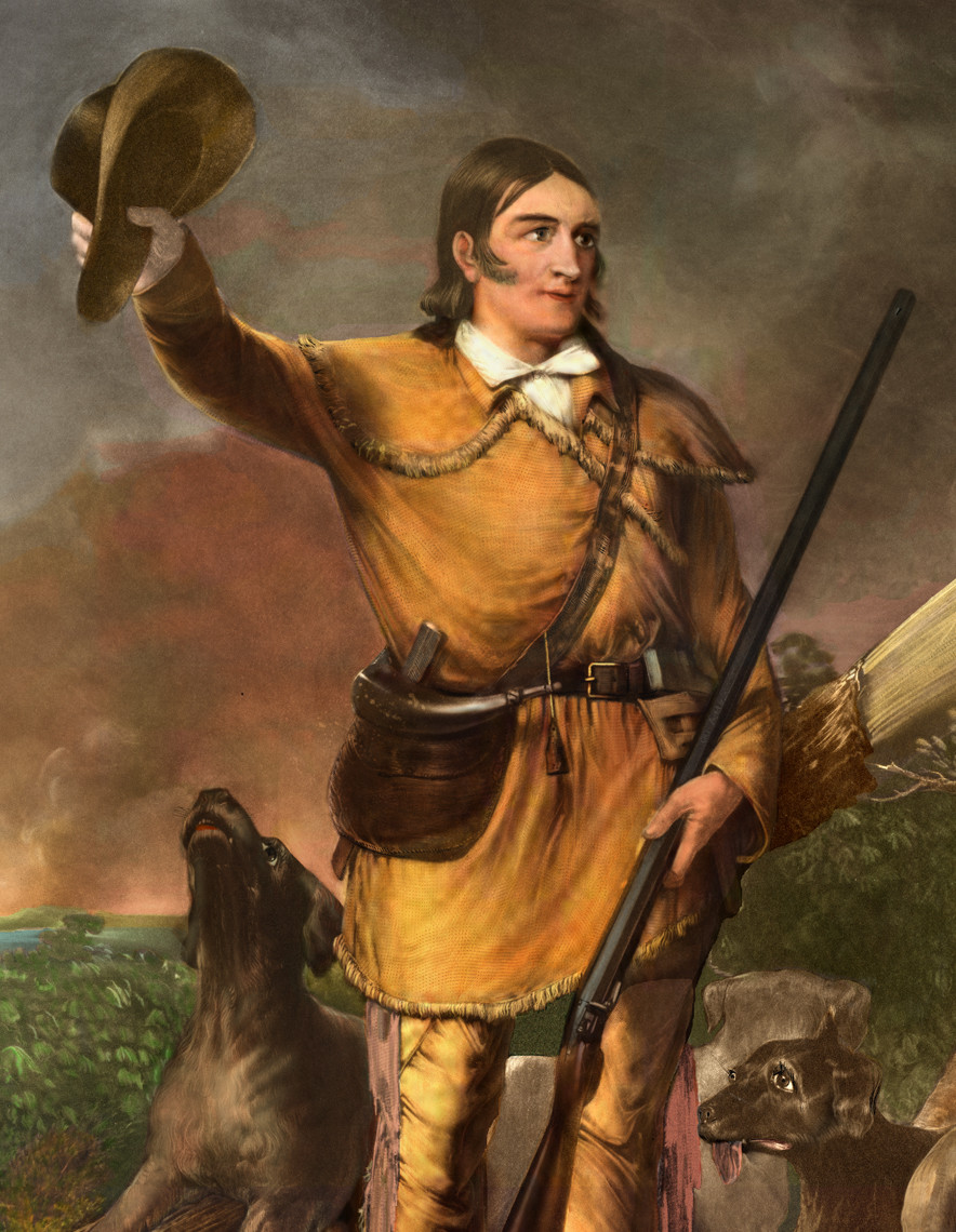 COLONEL DAVID DAVY CROCKETT colored engraving print The Very BEST | eBay