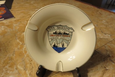 Vintage USS Navasota AO-106 Ashtray Navy Ashtabula Class Oiler Ship ...
