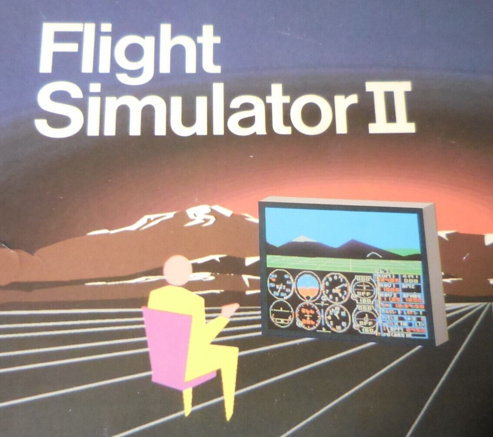 Flight Simulator II A2-FS2 SubLogic for Apple II+ IIe IIc IIgs 80s ...
