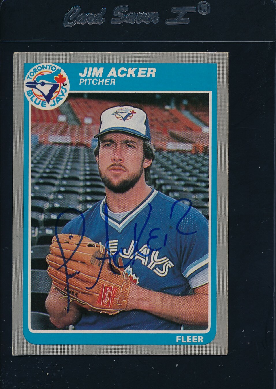 1985 Fleer #96 Jim Acker Blue Jays Signed Auto *28729 | eBay