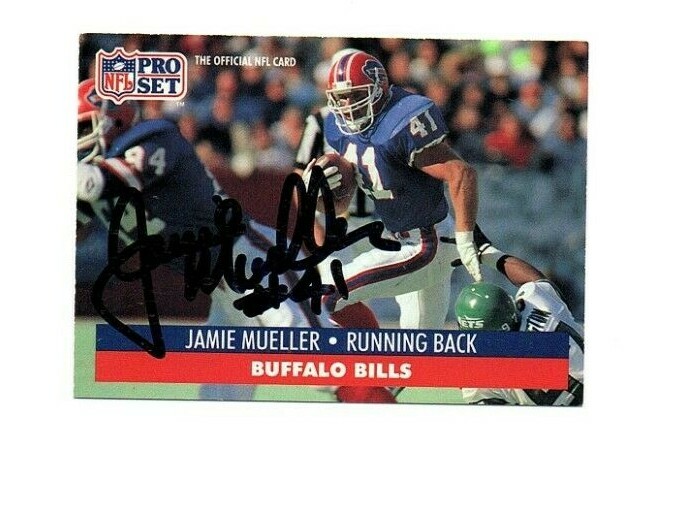 Jamie Mueller Buffalo Bills signed autograph 1991 Pro Set football card ...