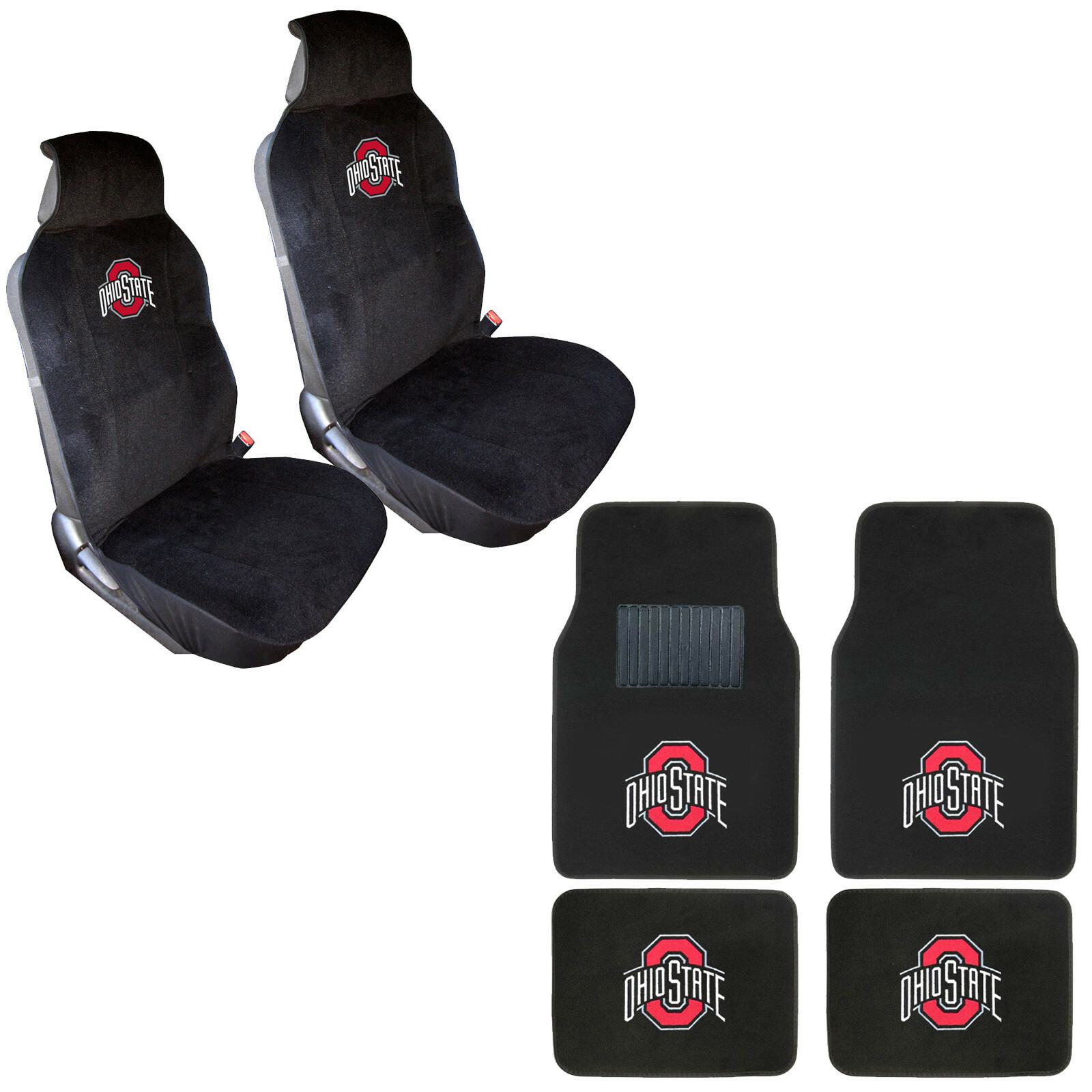 New NCAA Ohio State Buckeyes Car Truck Front Sideless Seat Covers ...