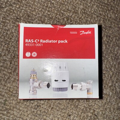 Danfoss RAS-C2 Radiator Pack - 49331-0001 White Sensor,Angle Valve NO ...