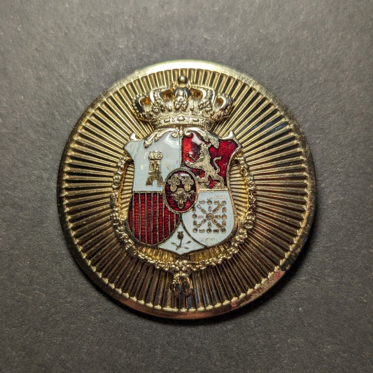 Vintage 1940's Coro Pegasus Regal Crown Shield Medall… - Gem