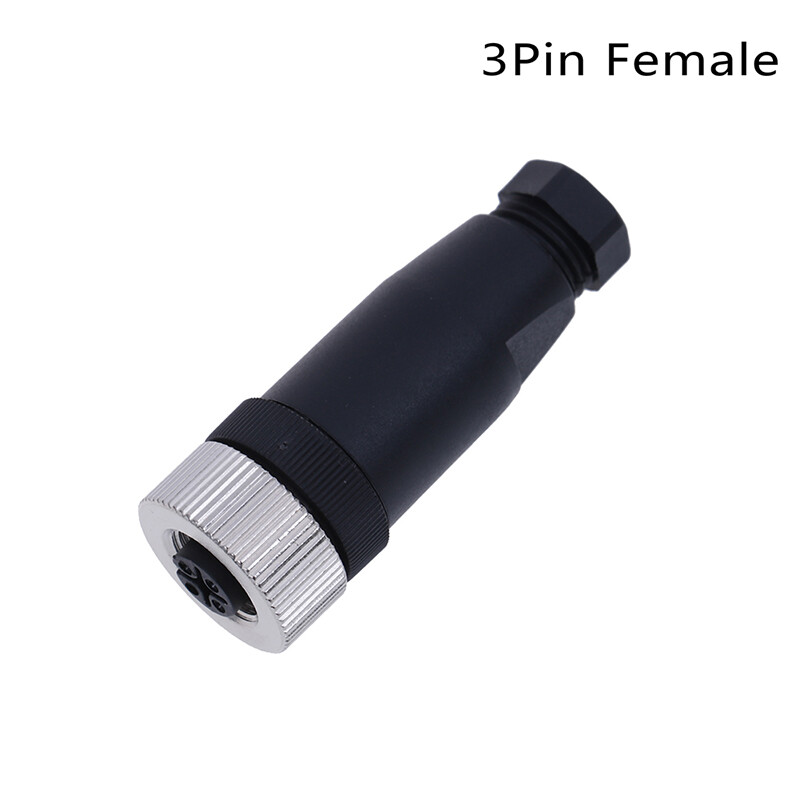 1Pc M12 sensor connector 3/4/5 pin male/female straight/right angle ...