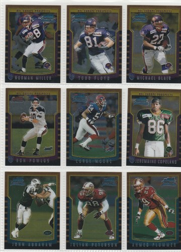 2000 Bowman Chrome 9 card lot Football Rookies | eBay