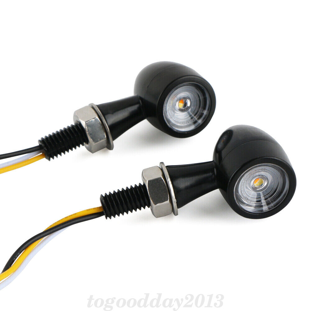 4x Motorrad Mini LED Lenkerenden E24 Geprüft Blinker für Harley ...