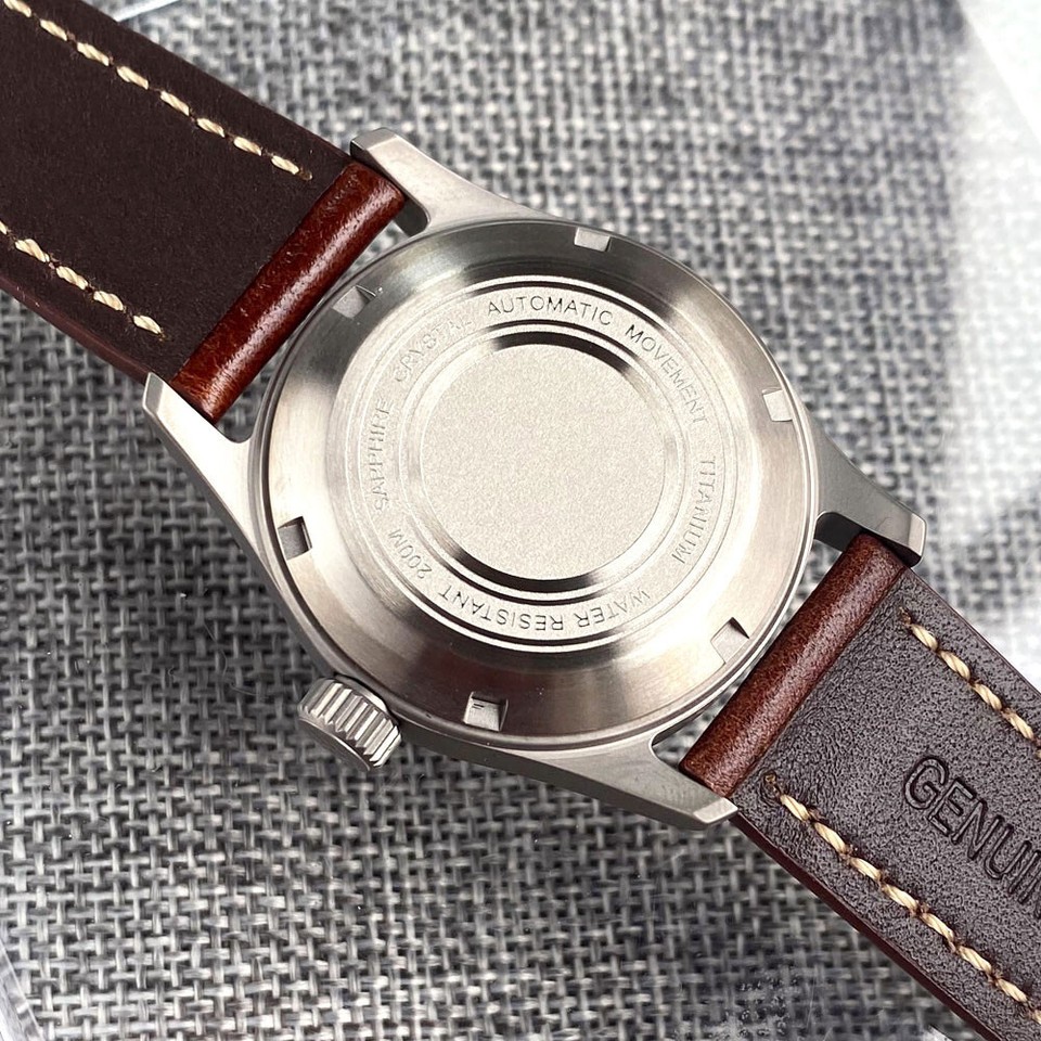 Titanium 36mm Tandorio Red Dial Sapphire Glass NH35A Automatic Mens ...
