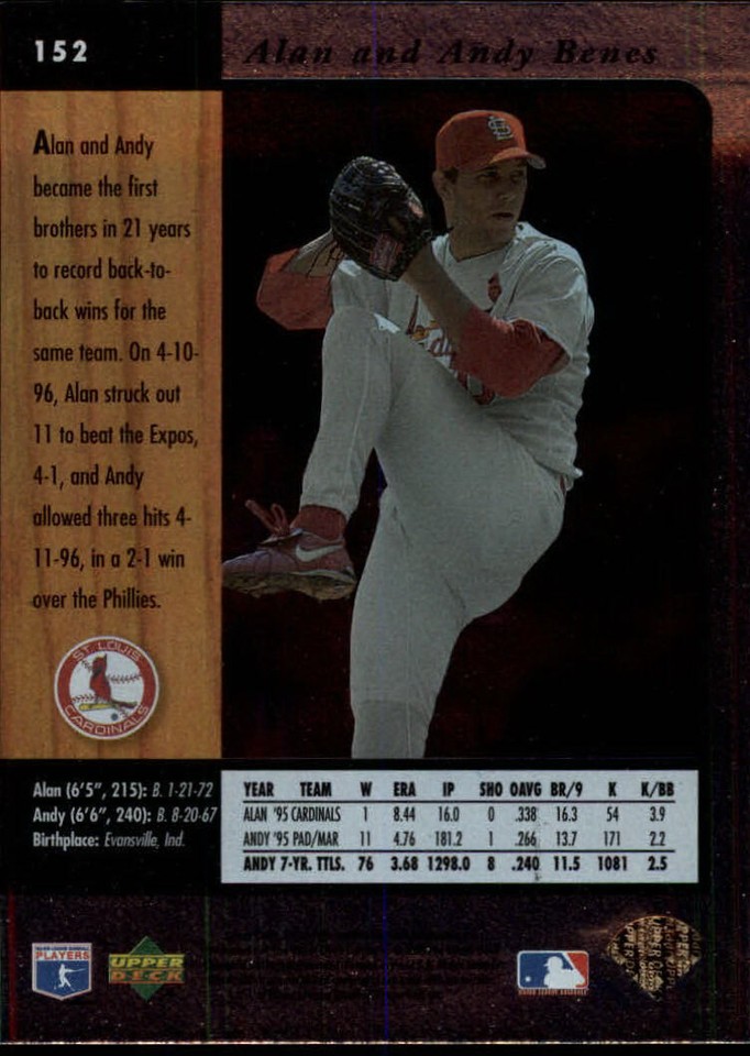 1996 (CARDINALS) SP #152 Alan Benes/Andy Benes | eBay
