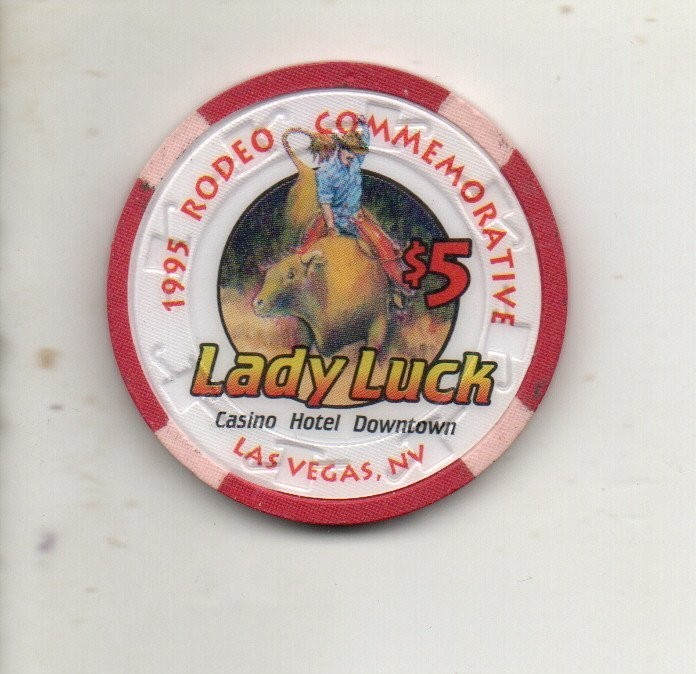 $5.00 Lady Luck Casino & Hotel 1995 Rodeo Commemorative Chip | eBay