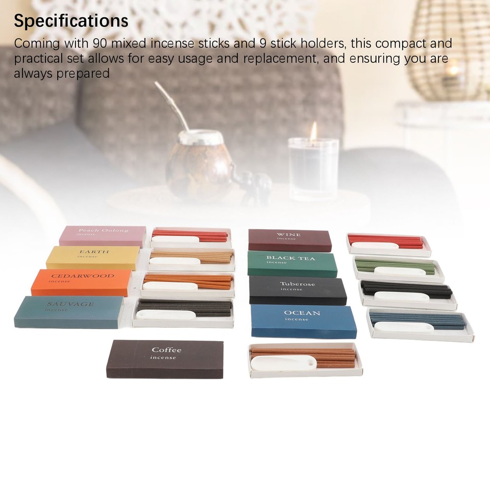 Incense Stick Set Incense Sticks Safe Ingredients 90Pcs For Daily Yoga ...
