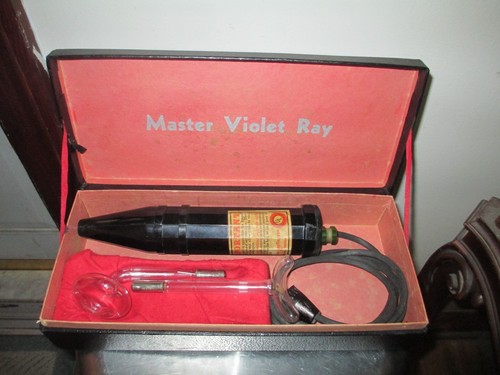 Vintage Nikola Tesla Violet Ray MASTER 30 W 2 Electrodes"working tested ...