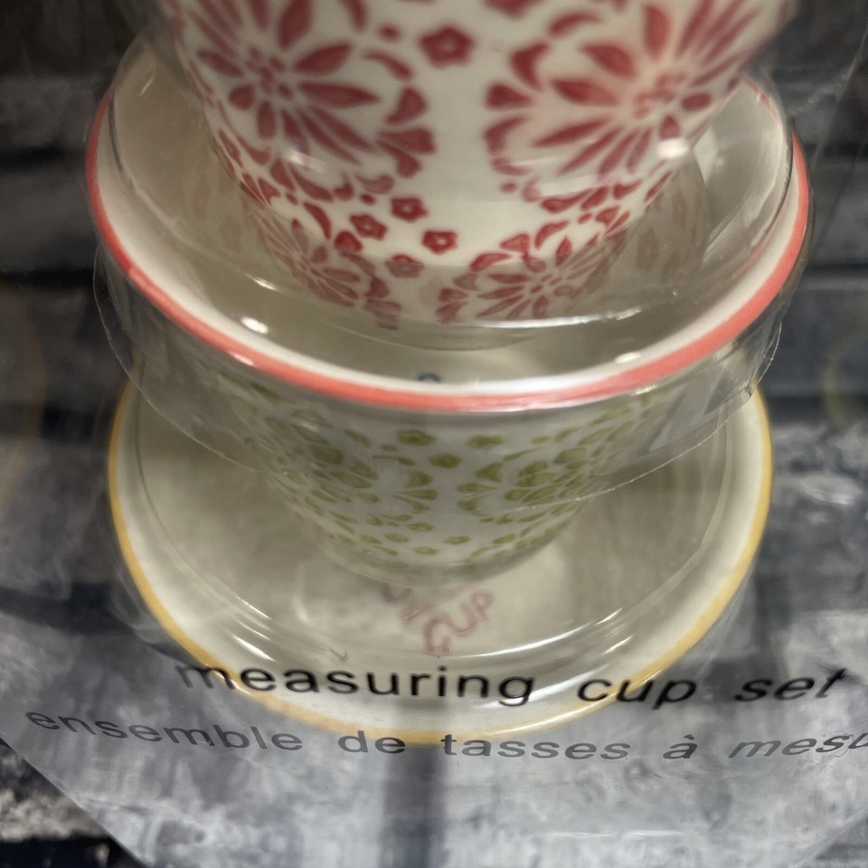 Pier 1 Imports Mug Shaped Measuring Cups Handpainted Mandala Medallion ...