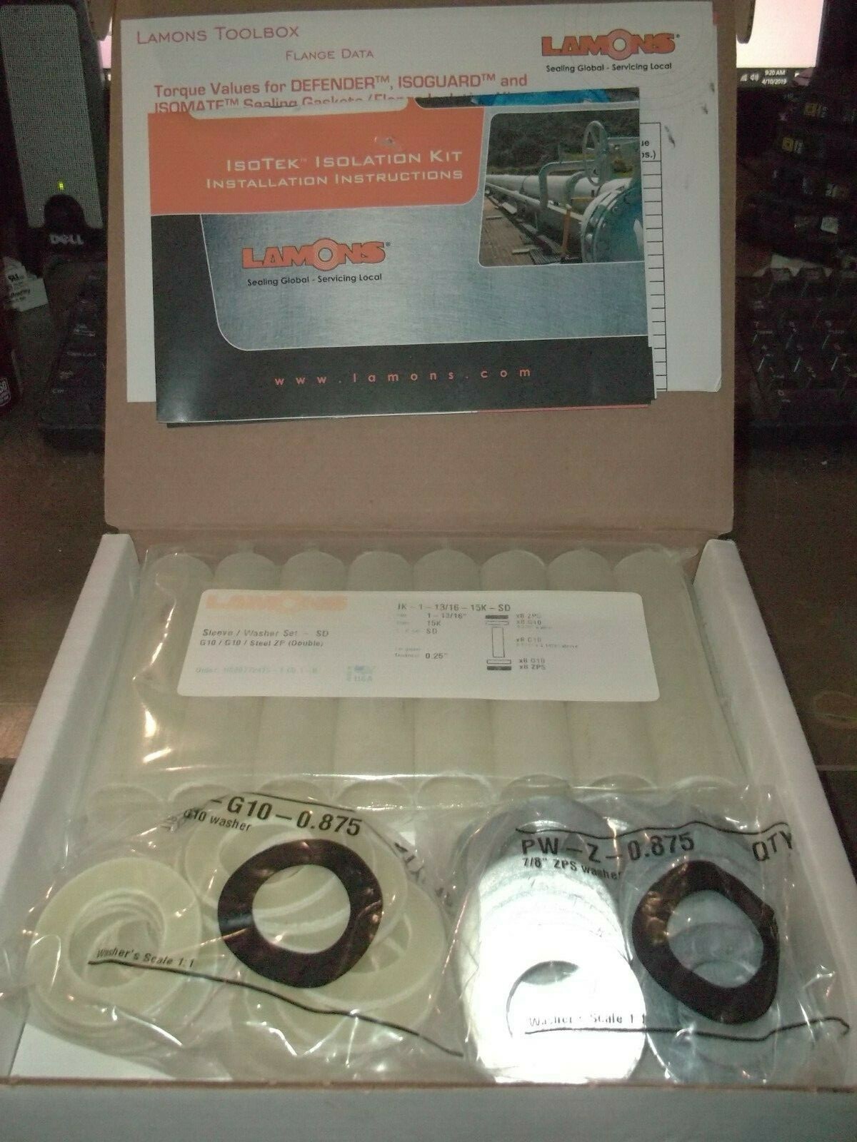 LAMONS DEFENDER FLANGE ISOLATION KIT 1-13/16-DFT-15KF-API-G10STV-SD ...