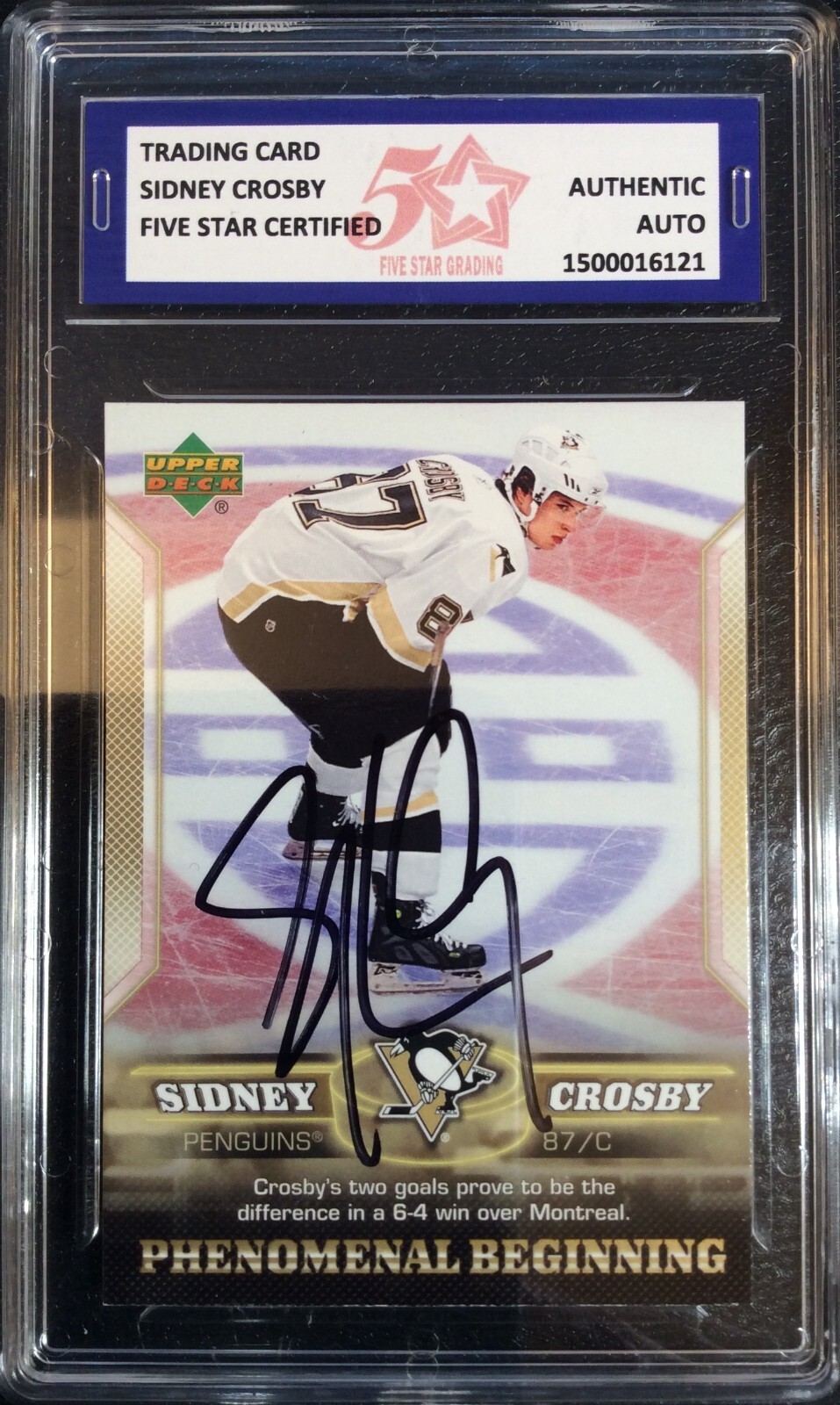 Sidney Crosby Autographed Memorabilia | Signed Photo, Jersey ...