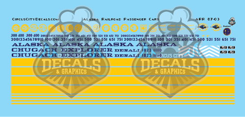 Alaska Railroad Passenger Modern HO Scale Decal Set | eBay