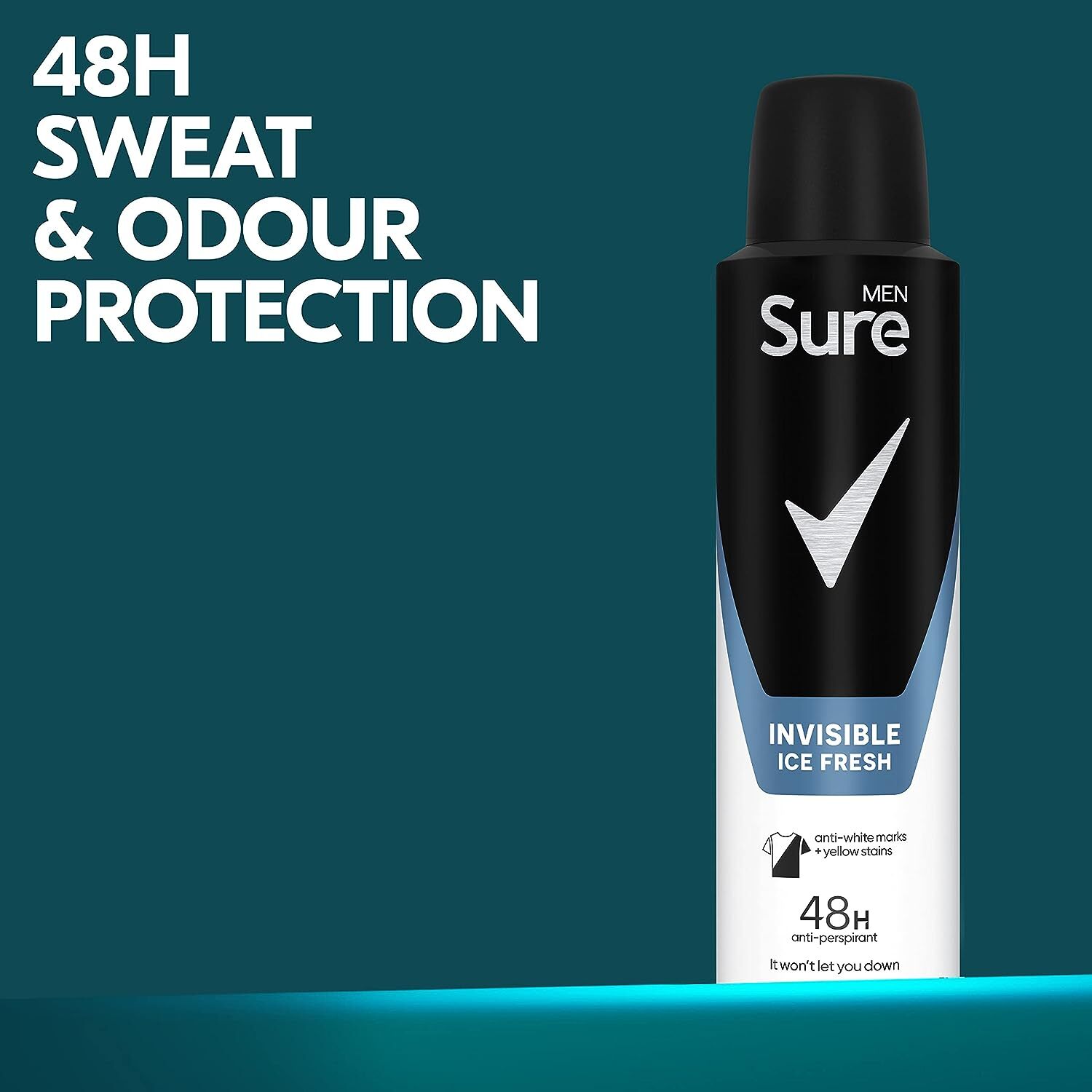 SURE MEN INVISIBLE ICE FRESH ANTIPERSPIRANT DEODORANT 48H, 150ml 1, 3 ...