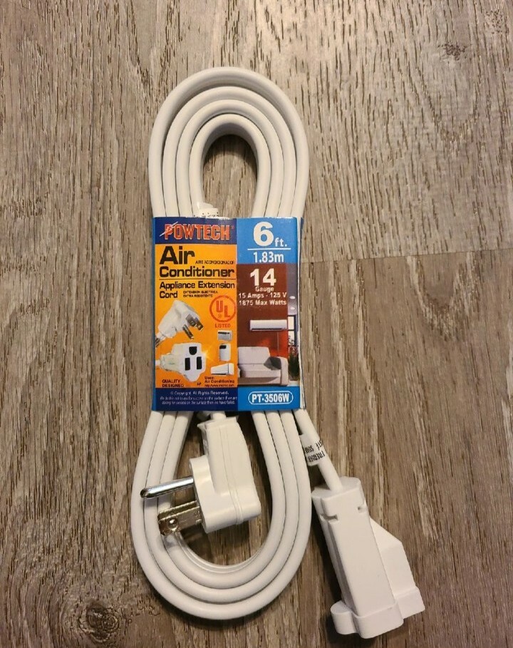 Heavy Duty Appliance Air Conditioner AC Extension Power Cord 14 Gauge ...