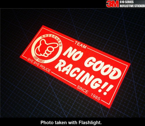 NO GOOD RACING!! LOOP FAMILY BYE BYE POLICE Car decal Reflective ...