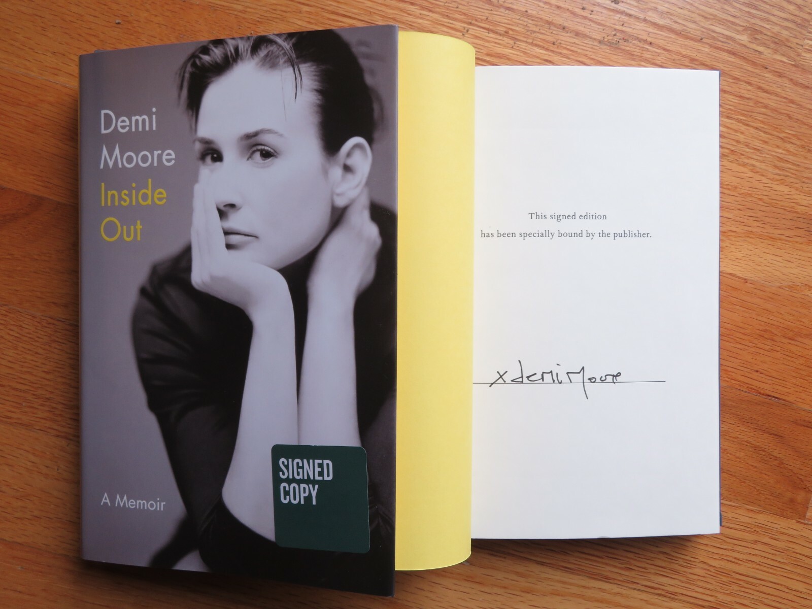 DEMI MOORE signed INSIDE OUT A Memoir 2019 1st Book COA A FEW GOOD MEN ...