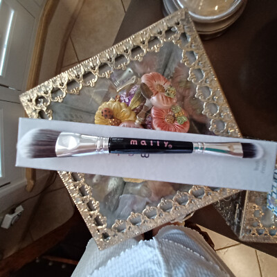 MALLY DOUBLE-ENDED BRUSH HIGHLIGHTER BRUSH BRONZER BRUSH CHEEK EYE ...