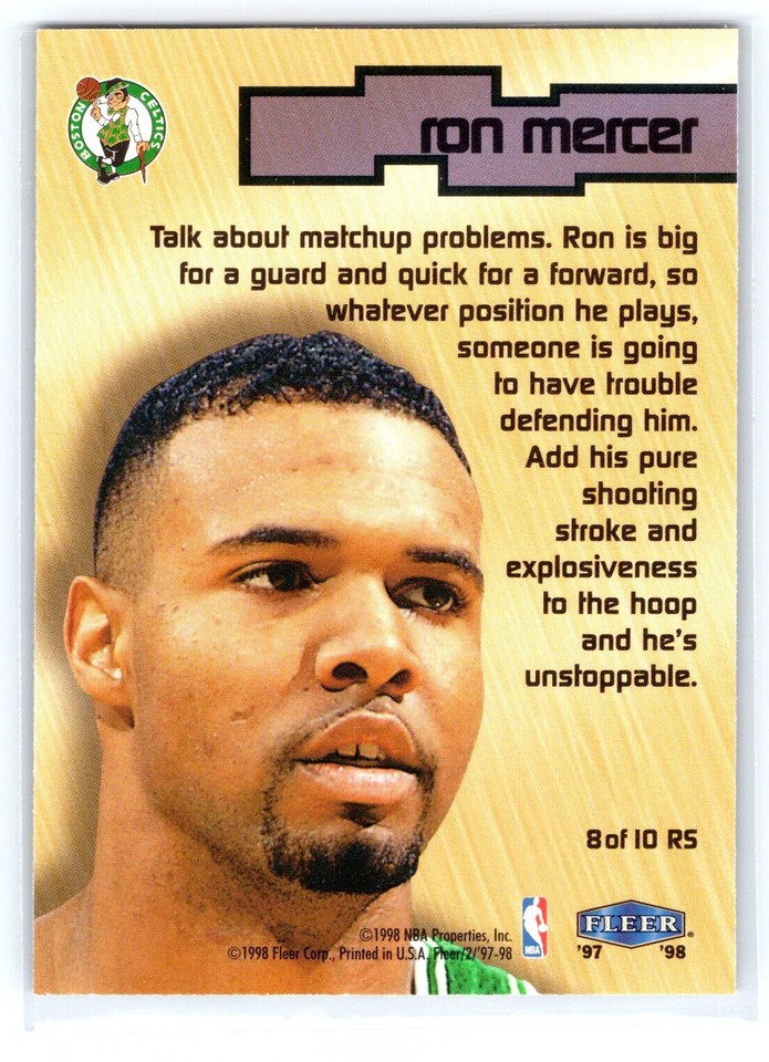 Ron Mercer 1997-98 Fleer #8RS Rookie Sensations | eBay