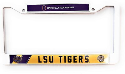 LSU Tigers 2019 National Champions Plastic Frame License Plate Tag ...