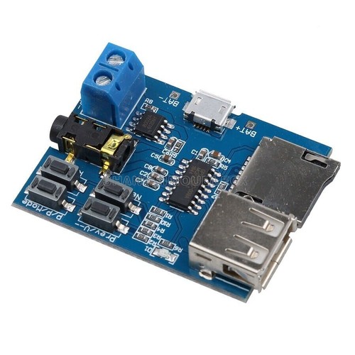 TF Card U Disk MP3 Format Decoder Board Amplifier Decoding Audio Player ...