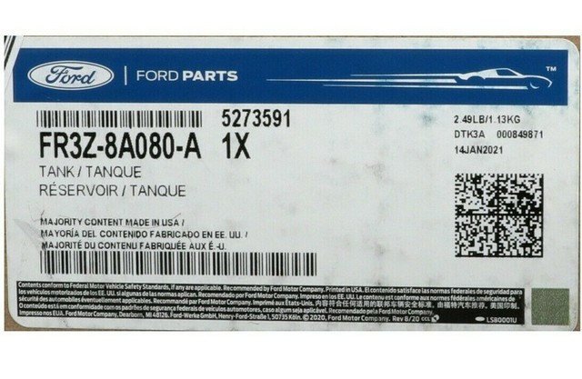 Ford OEM Mustang Radiator Coolant Overflow-reservoir Expansion Tank ...