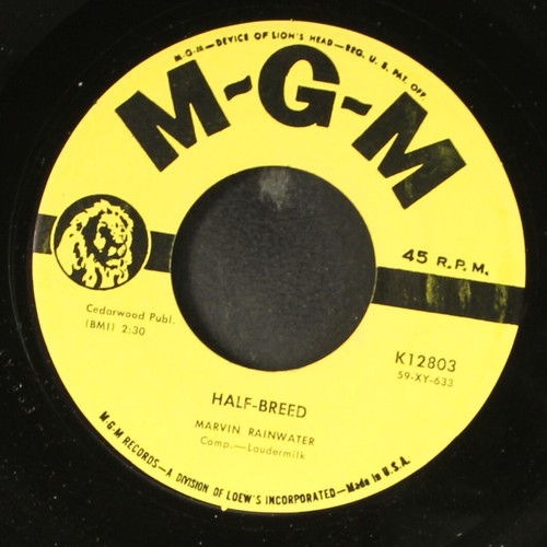 Marvin Rainwater : Half-Breed / A Song Of Love Mgm 7 " Simple 45 RPM | eBay
