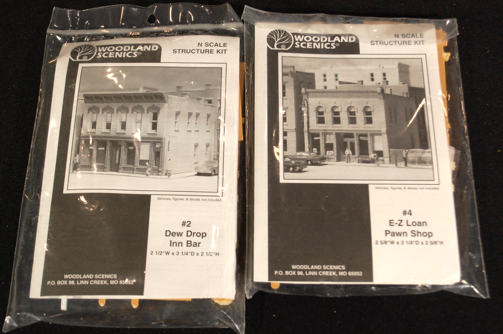 NIB lot of 2 N Scale City Town Building Kits by DPM Dew Drop Inn & E-Z ...