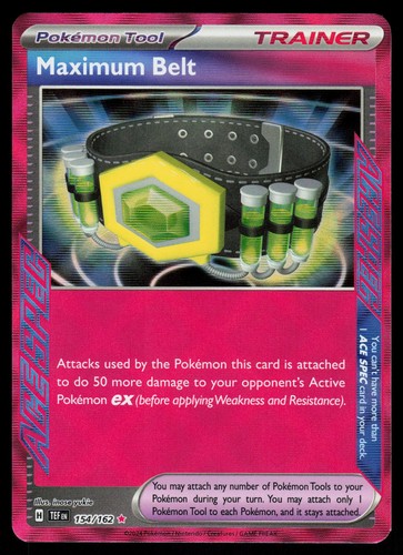 Maximum Belt 154/162 Ace Spec Pokemon Temporal Forces NM | eBay