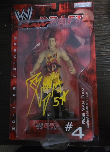 Rob Van Dam signed RVD WWE Raw Draft Action Figure COA INCLUDED ECW ...