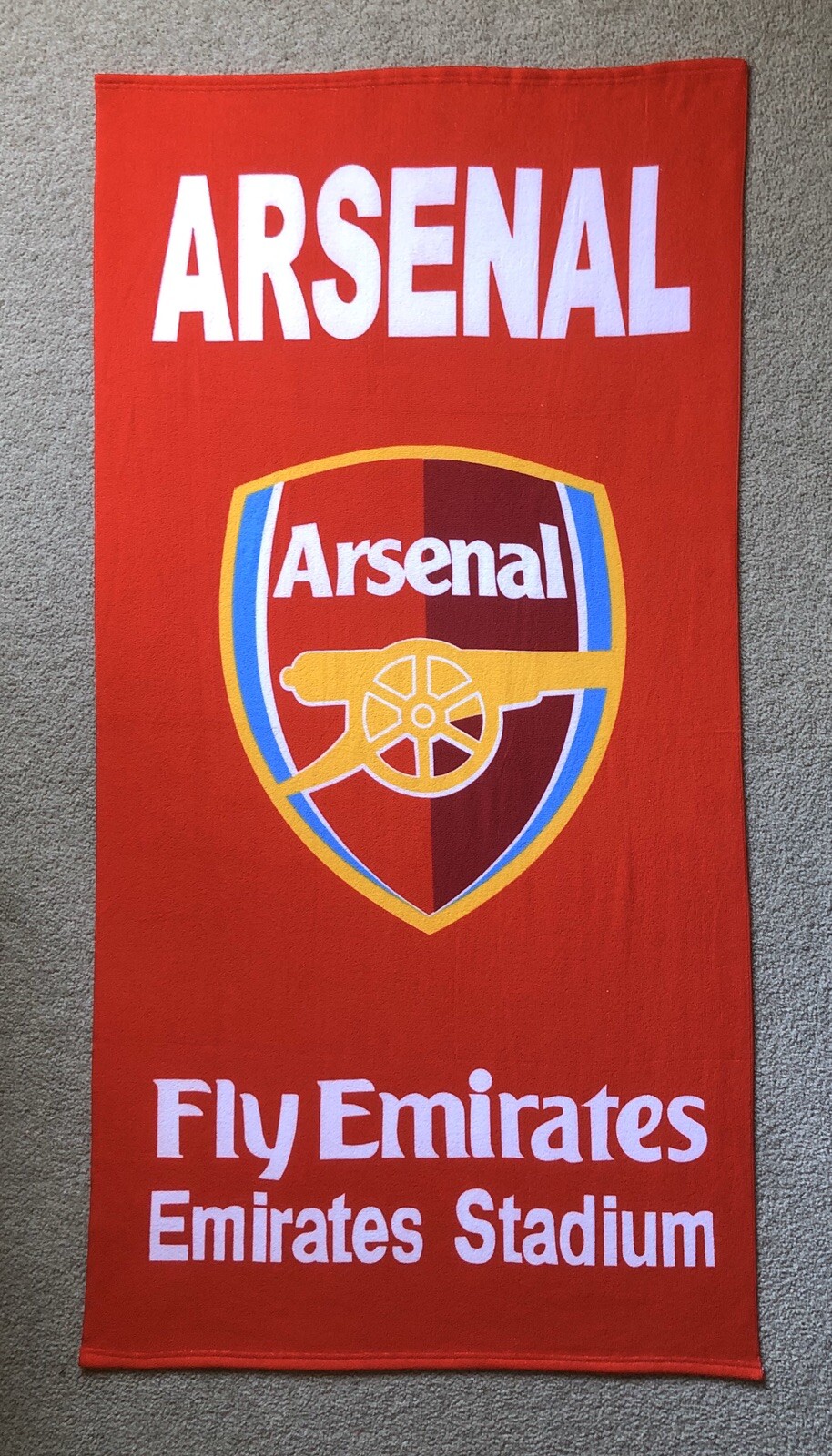 Arsenal FC Beach Towel 75cm X 145cm Good Size Towel Brand New Stock Now ...