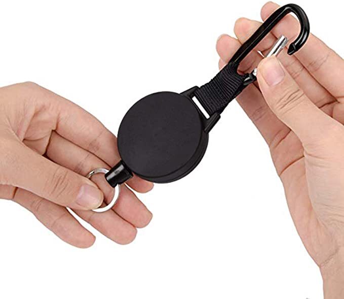 2x Heavy-Duty Retractable Key Chain | Strong ID Badge Holder Belt Clip ...