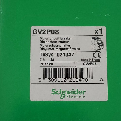 *NEW SEALED* Schneider GV2P08 Motor Circuit Breaker 2.5-4A 600V ...