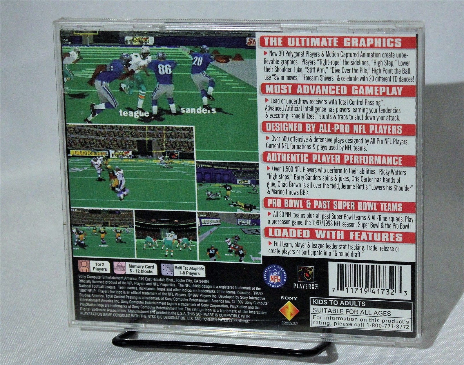NFL Gameday 98 PS1 Sony Playstation Disc & Case NFL | eBay