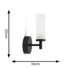 Wall Light Fitting Glass Shade LED Bulb Bathroom Living Room Lighting ...