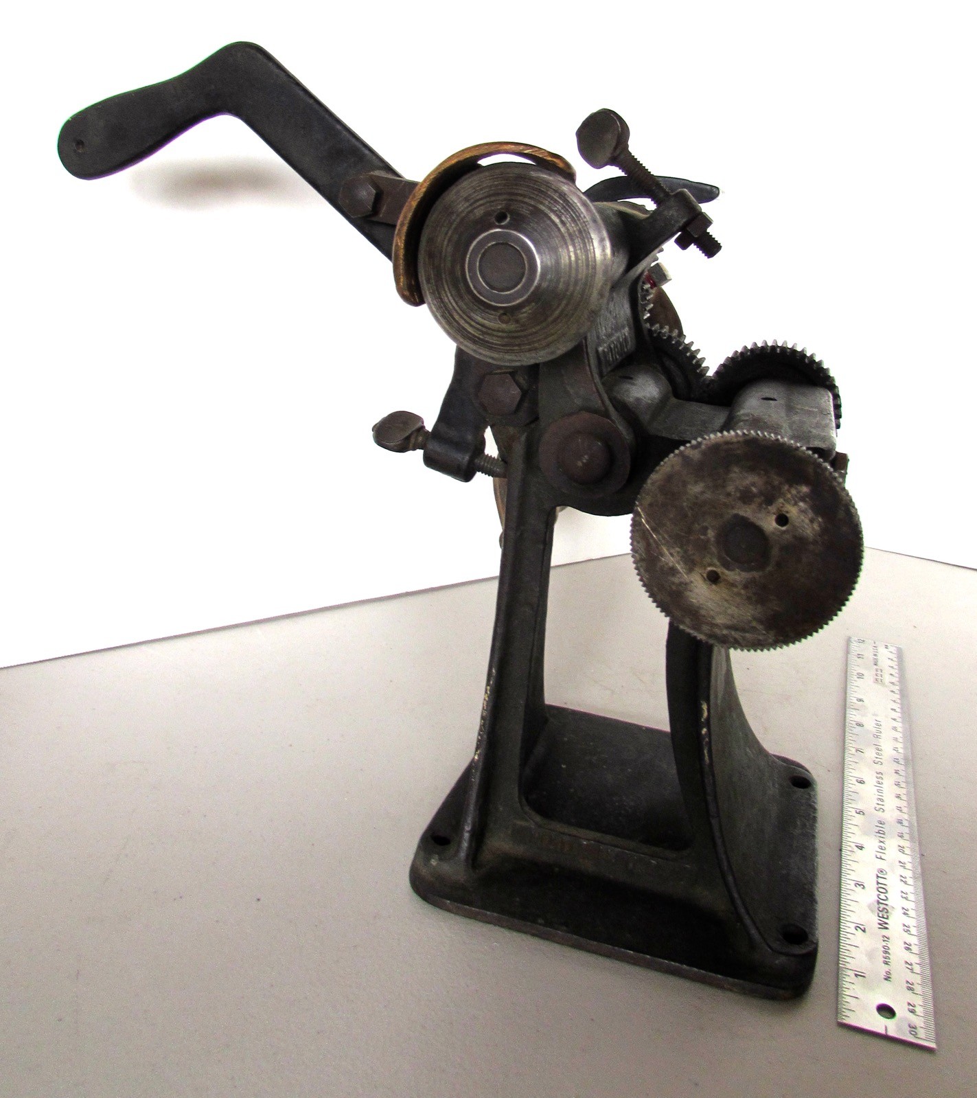 Vintage American Hand Crank Leather Cutter Trimmer Antique St. Louis ...