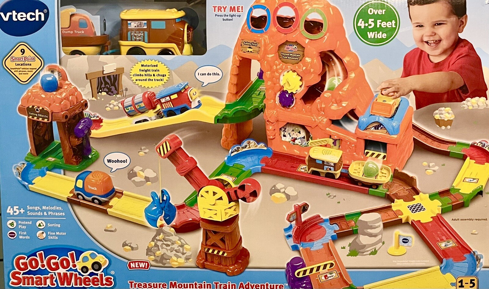 VTech Go Smart Wheels Treasure Mountain Train Adventure Freight Tracks ...