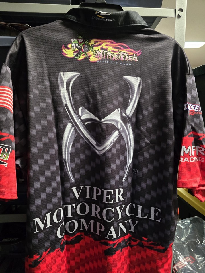 NHRA Team Viper Racing Mello Yellow Nitro Fish Team Pit Crew Shirt 2XL ...