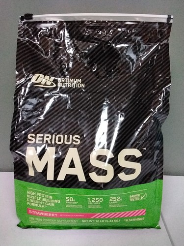 Optimum Nutrition Serious Mass Weight Gainer Protein Powder Strawberry ...
